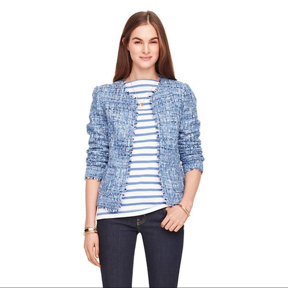 kate spade | Jackets & Coats | Kate Spade Tweed Jacket In Blue | Poshmark